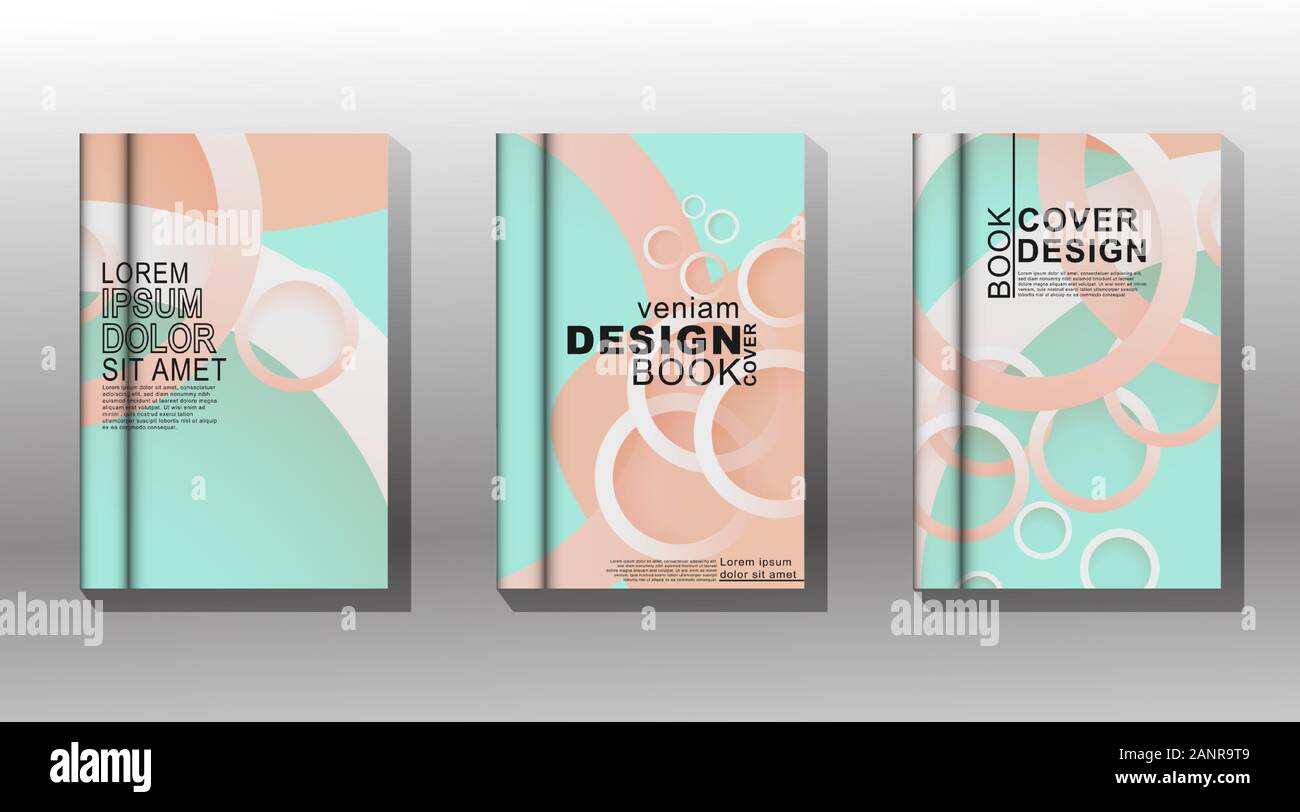 Minimal cover design. overlapping circular ring shape. vector ...