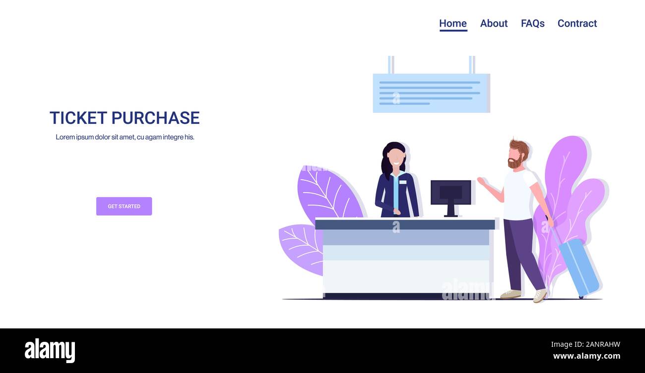 Businessman airport counter Cut Out Stock Images & Pictures - Alamy