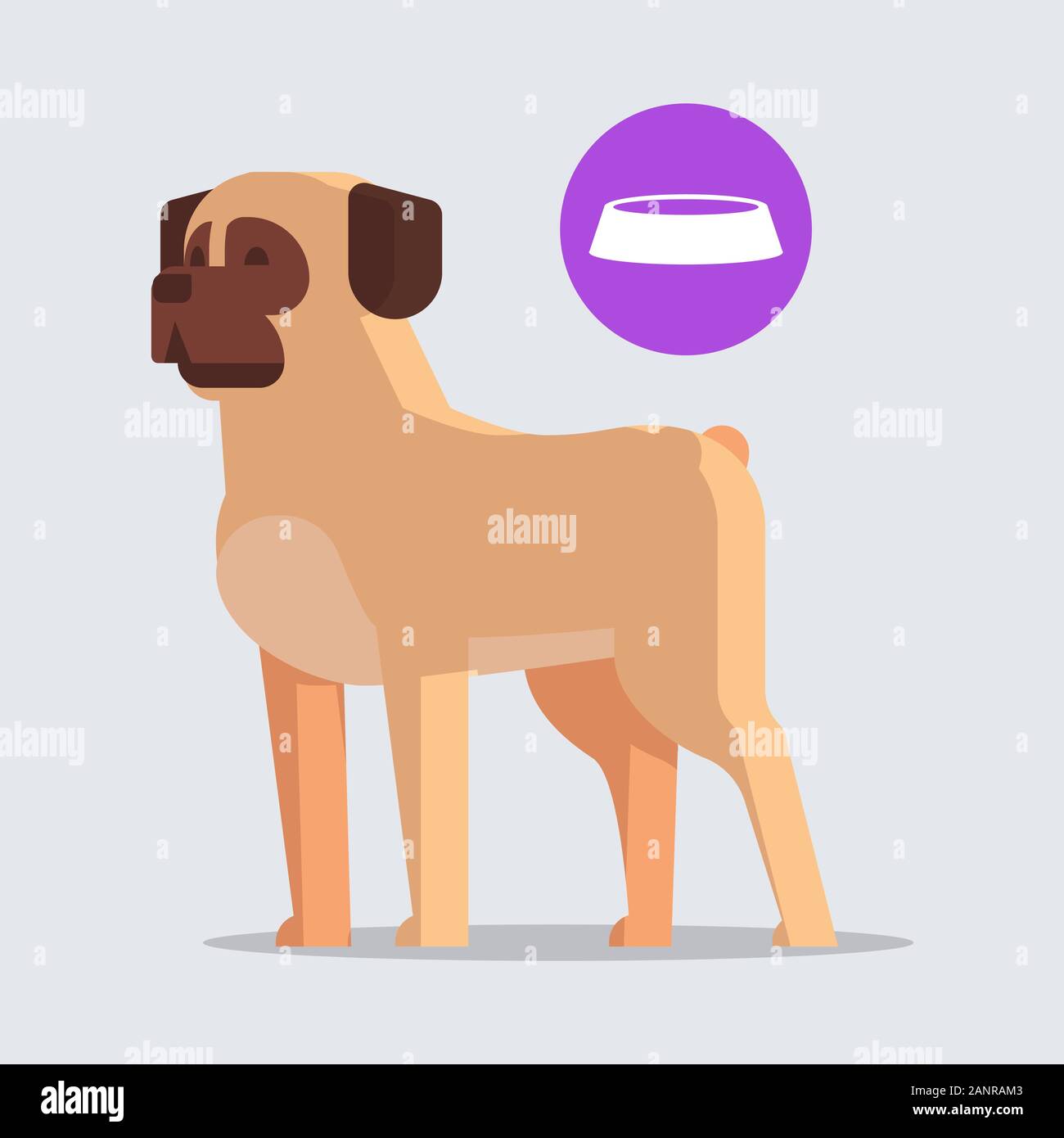 pug cute dog dreaming about food furry human friends home pets cartoon ...