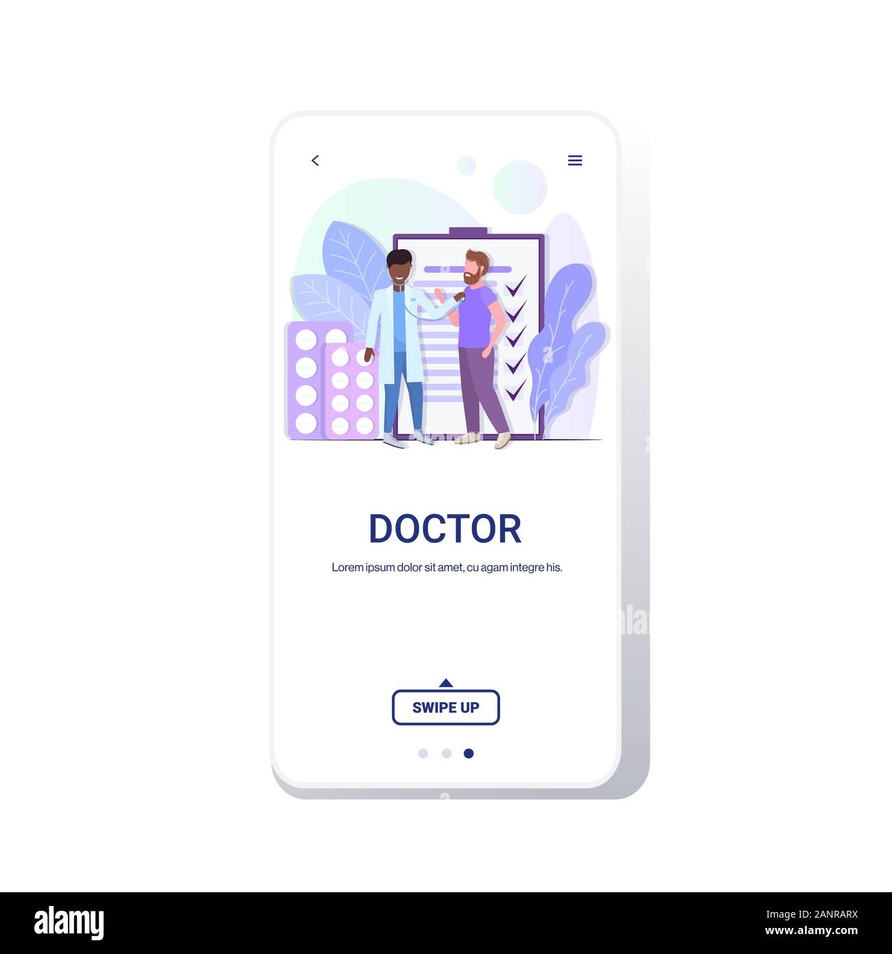 Stethoscope patient breathing Stock Vector Images - Alamy