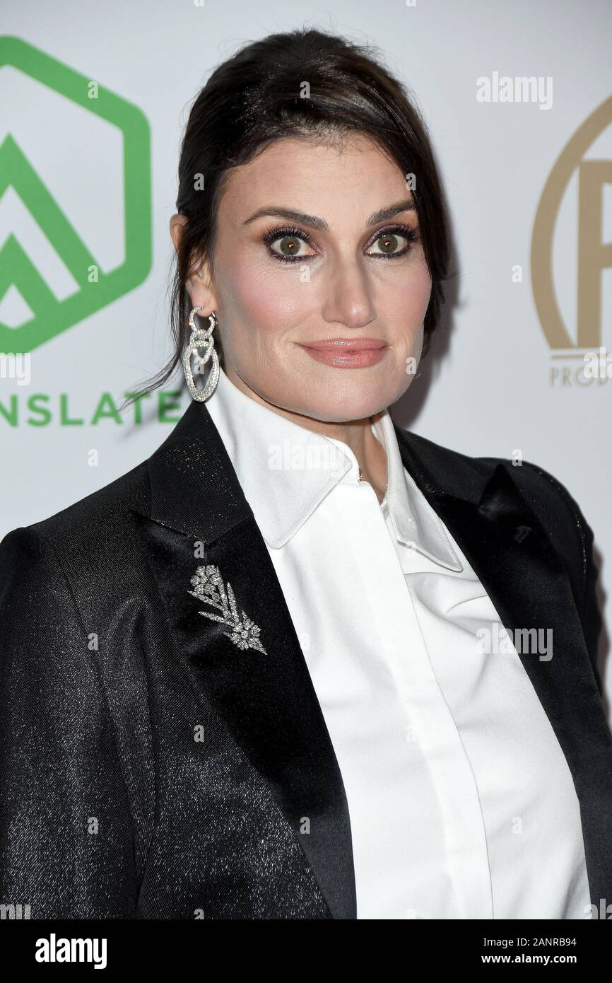 Los Angeles, USA. 18th Jan, 2020. Idina Menzel walks the carpet at the ...