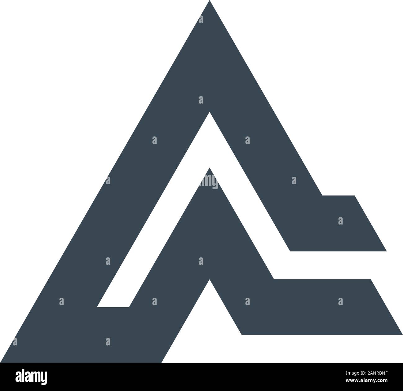 Letter A or geometric triangle logo design. Trinity concept. Business ...