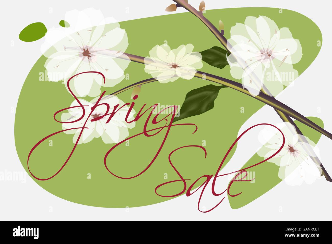 Almond flower flowers Stock Vector Images - Alamy