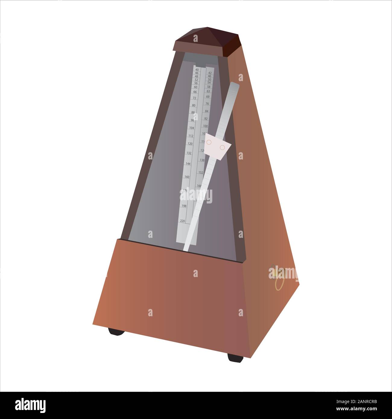 Vintage metronome music and instrument. Vector Illustration on white ...