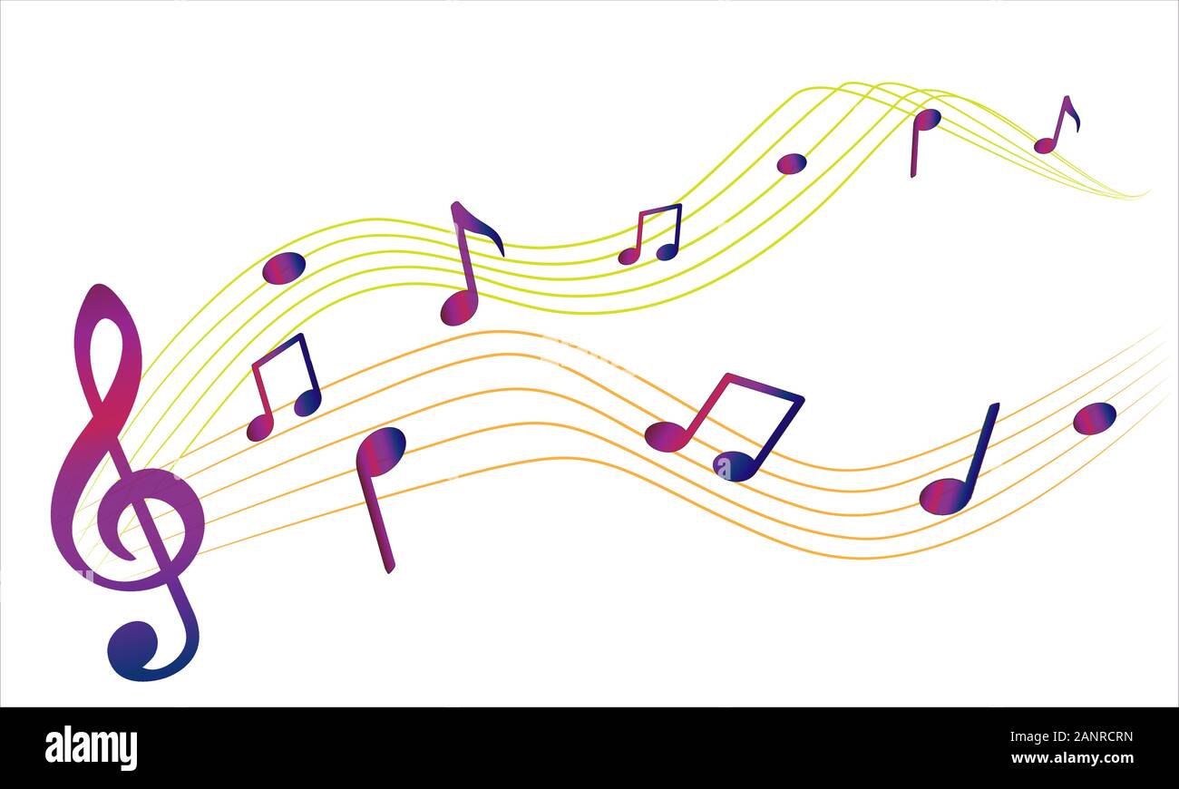 Vector illustration music note logo graphic design Stock Vector Image ...