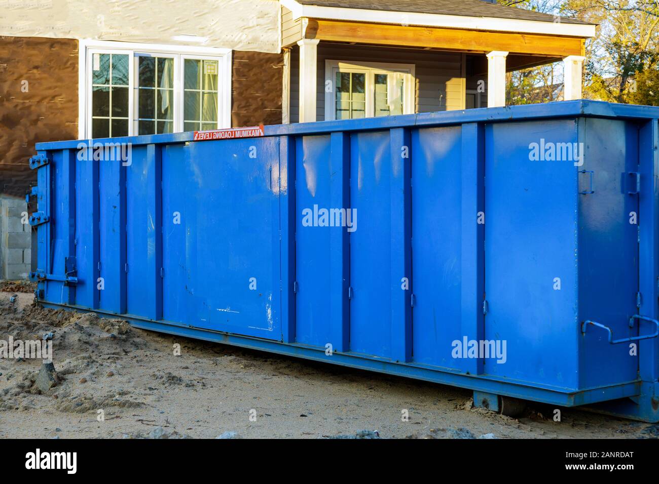 Trash dumpsters a large container filled with industrial garbage bin ...