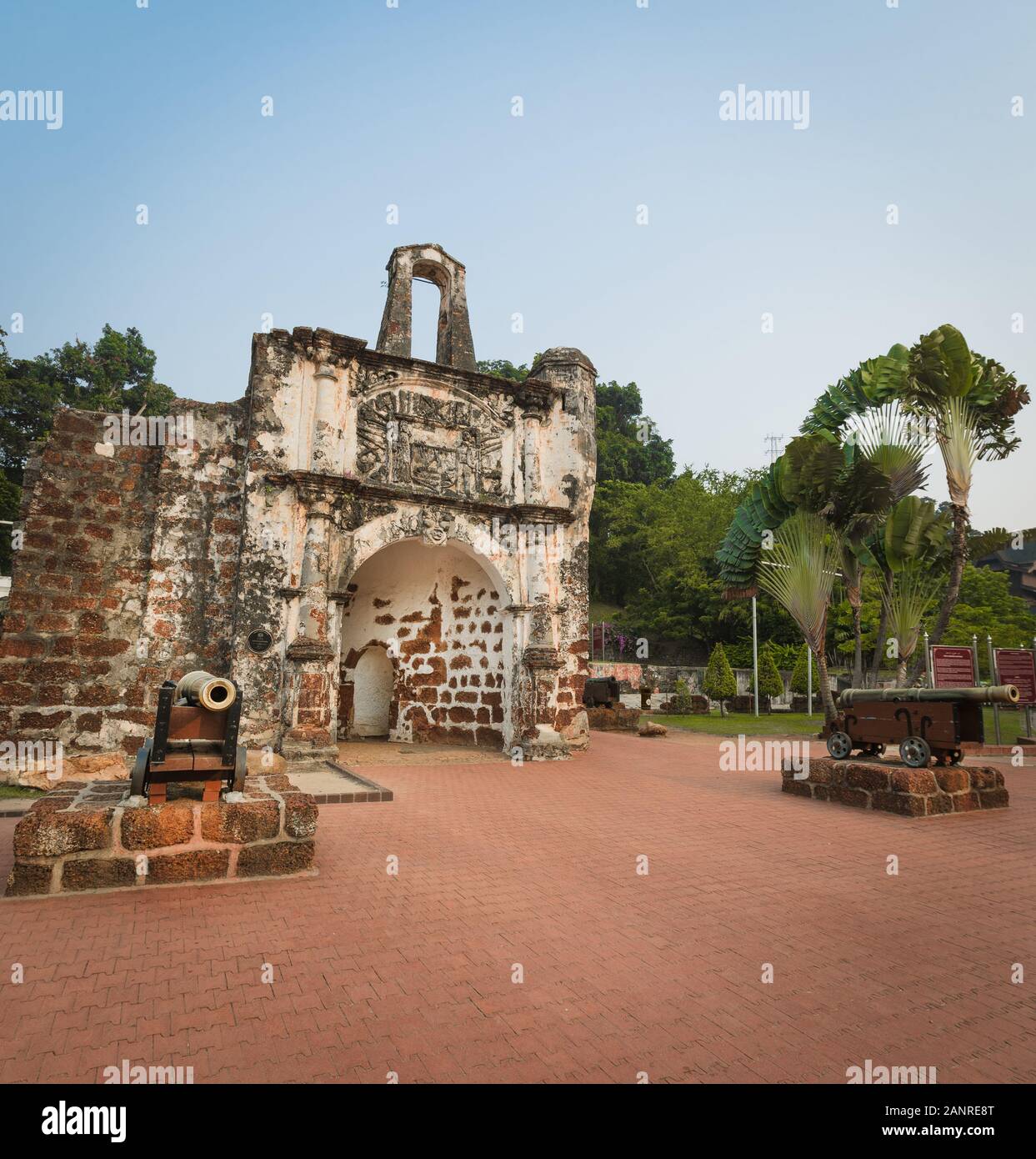 Surviving gate of the A Famosa Portuguese fort in Malacca, Malaysia ...