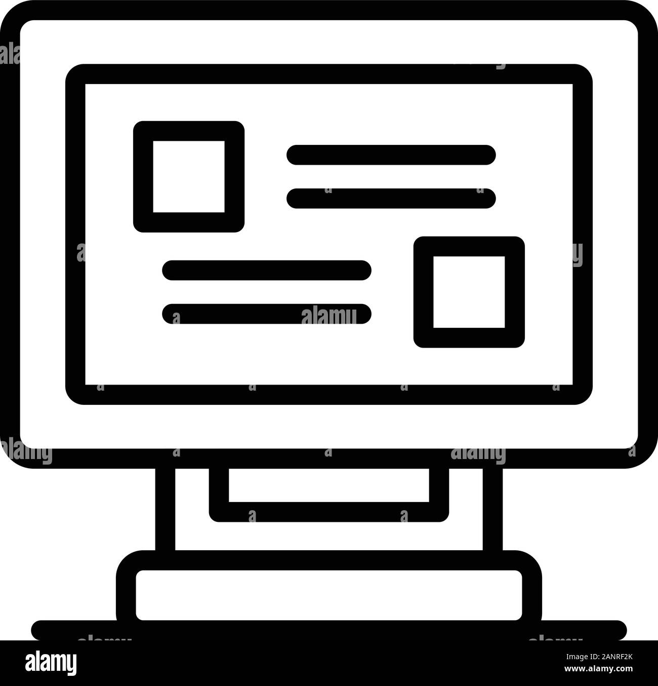 Quiz monitor icon, outline style Stock Vector Image & Art - Alamy