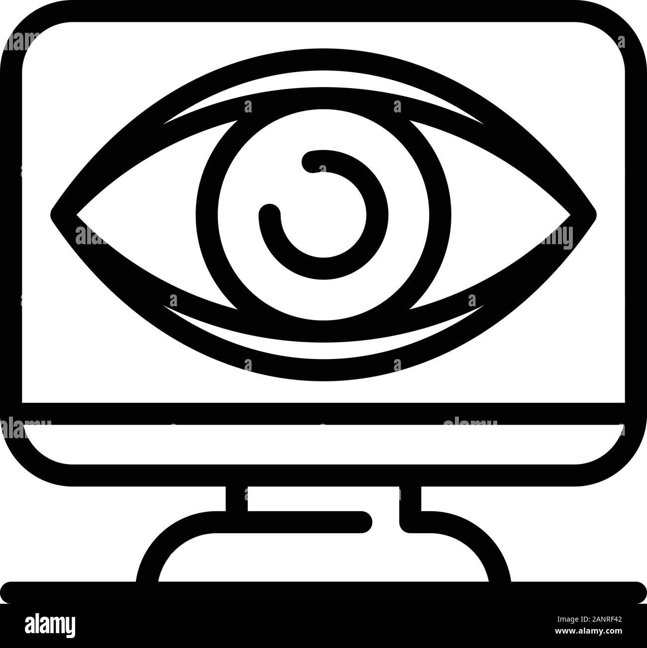 Face monitor monitoring Stock Vector Images - Alamy