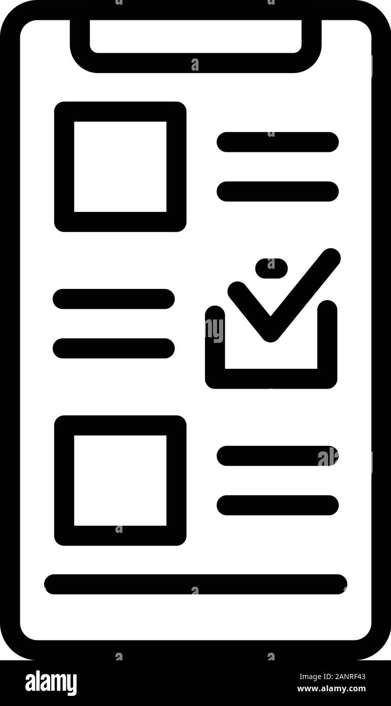 Rate smartphone icon outline Black and White Stock Photos & Images - Alamy