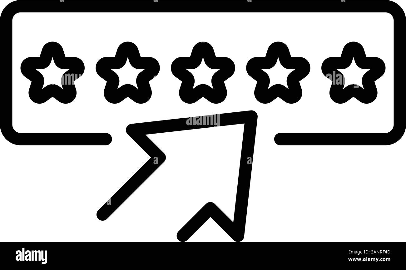 Cursor feedback stars icon, outline style Stock Vector Image & Art - Alamy