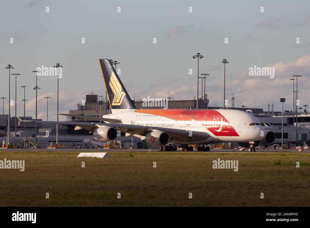 Singapore Airlines Airbus A380-841 9V-SKI in a special livery to ...