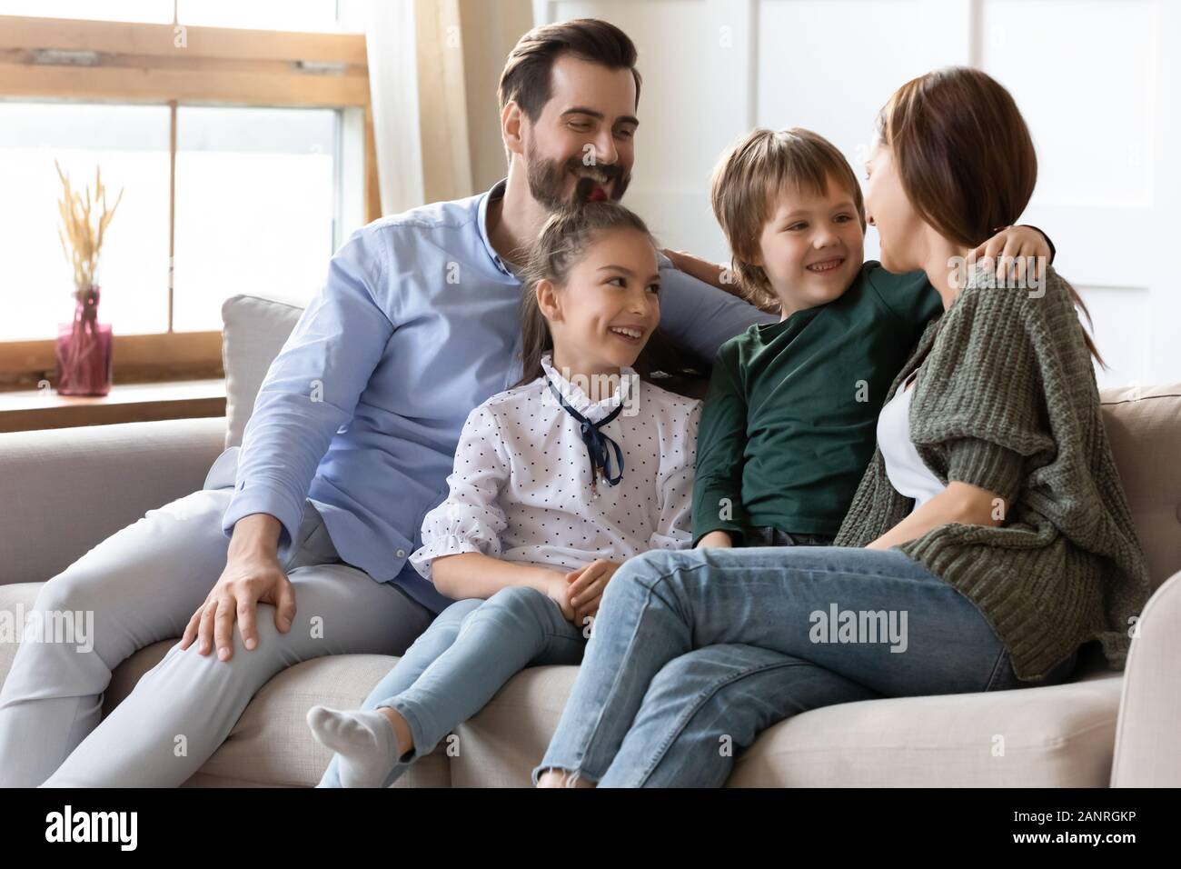 Talk with children hi-res stock photography and images - Alamy