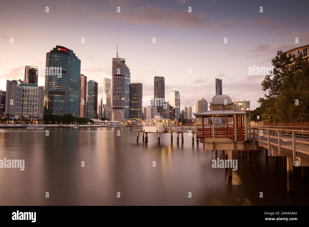 A view of Brisbane's central business district from the Kangaroo Point ...