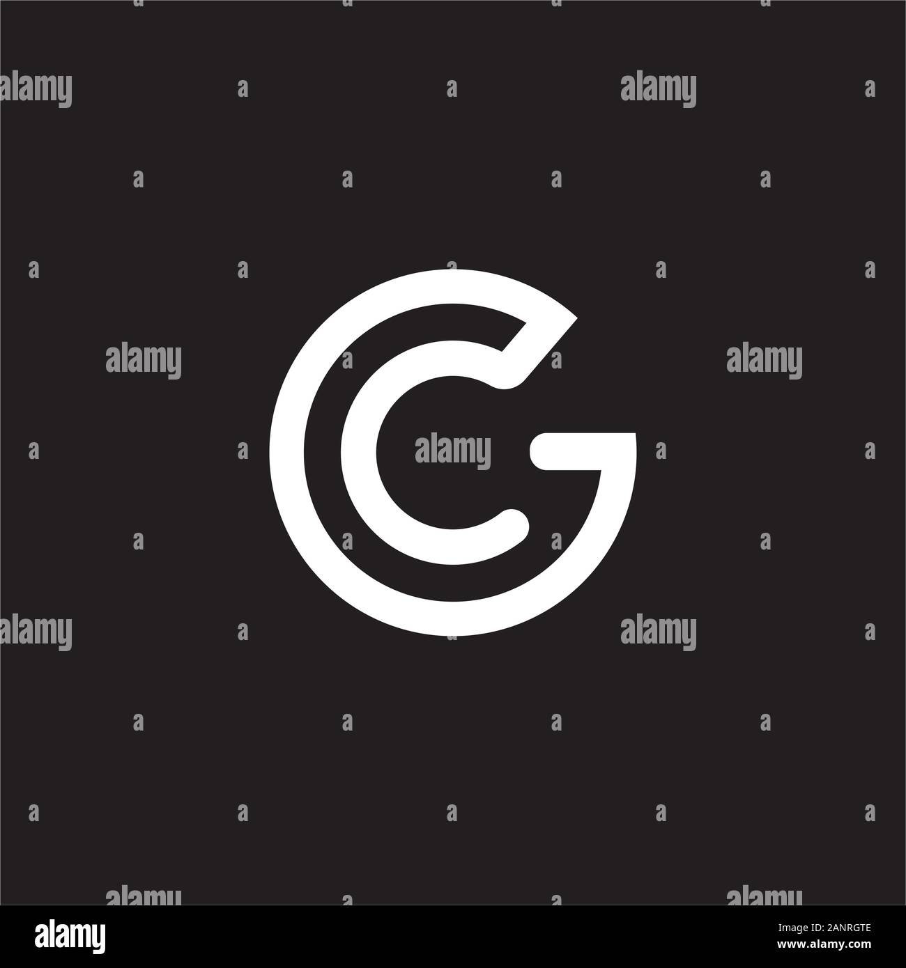 Gc logo design Black and White Stock Photos & Images - Alamy