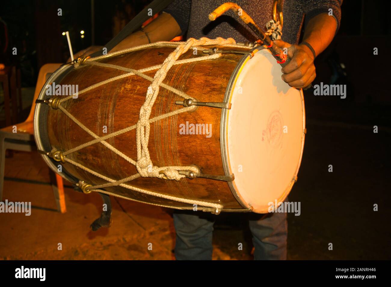 Gurgaon, India, Circa 2020 - Photograph of a Drum hanging around the ...