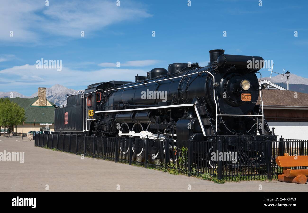 JASPER, CANADA - AUGUST 20, 2019: Old steam locomotive of Canadian ...