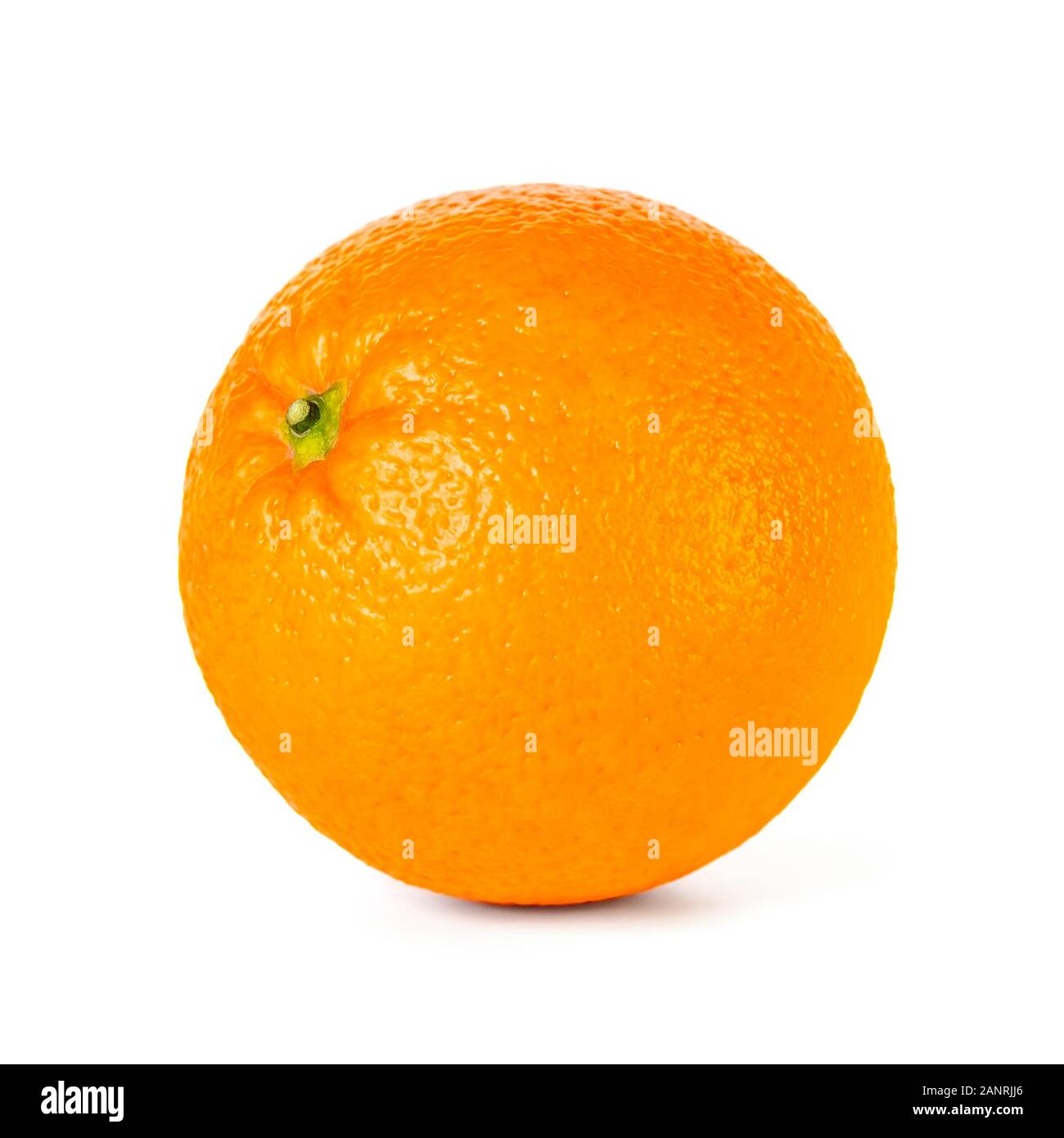 Single orange fruit isolated on white background Stock Photo - Alamy