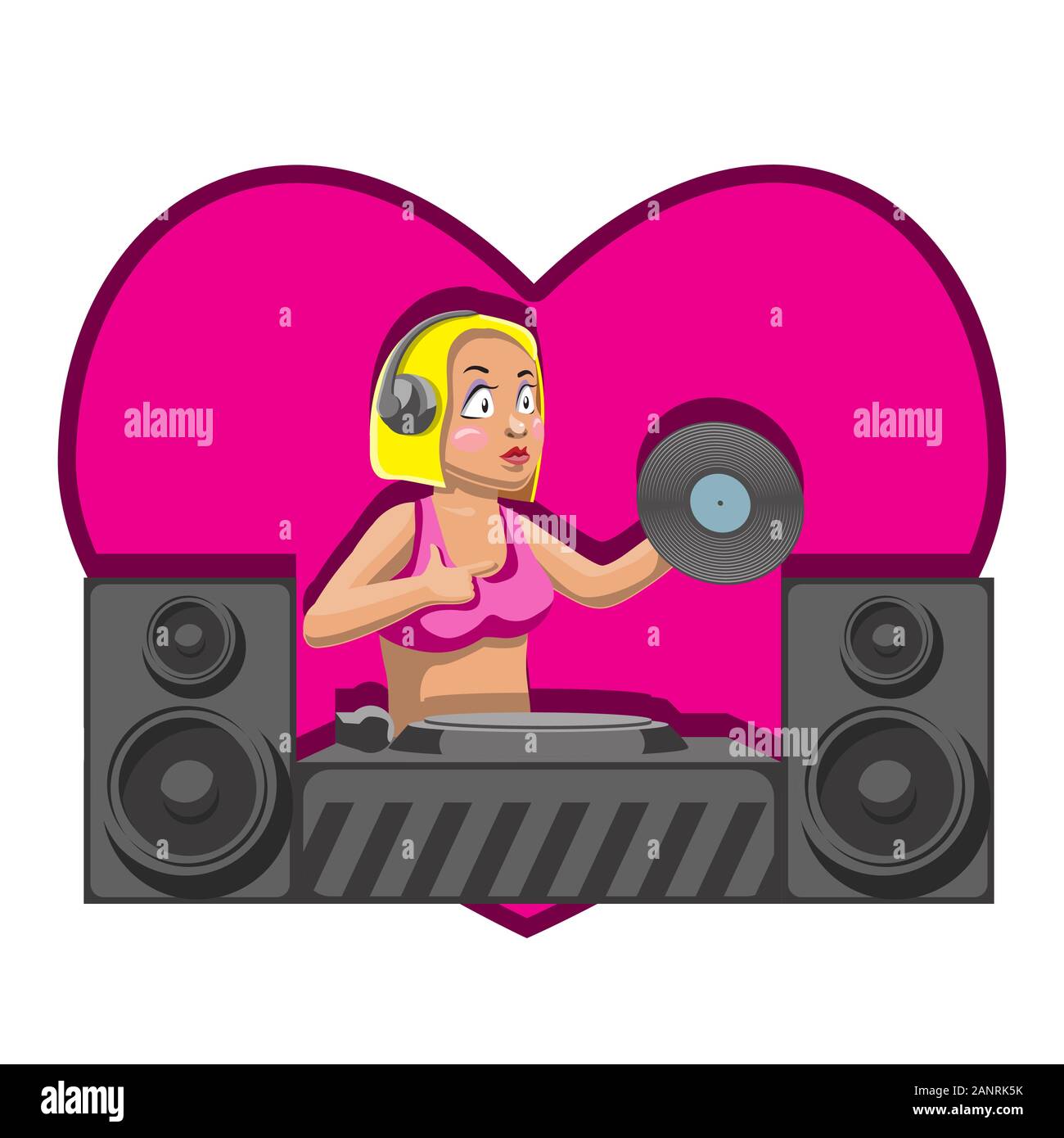 Heart dj Stock Vector Images - Alamy