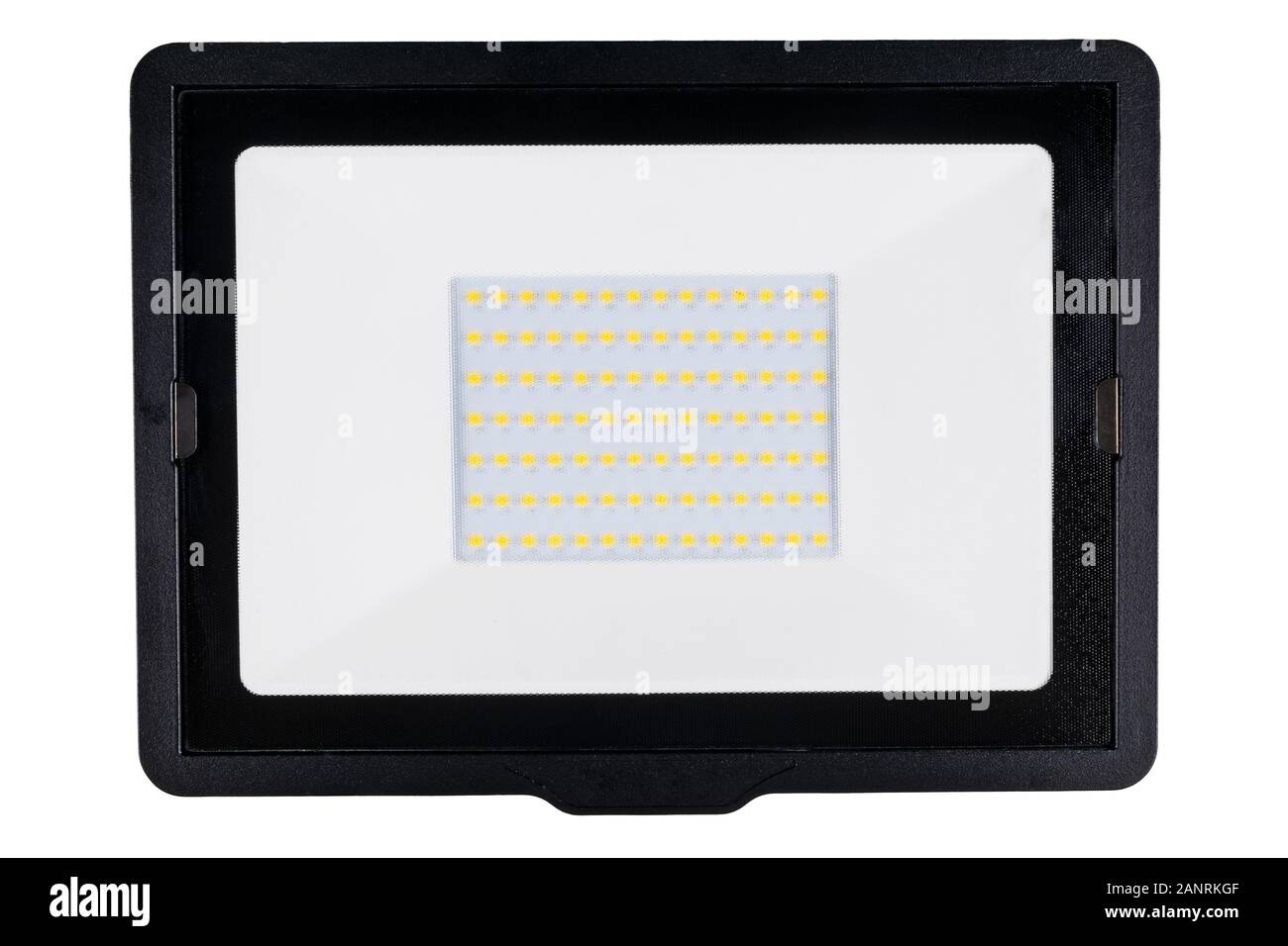 LED spotlight close-up isolated on white background. Led technologies ...