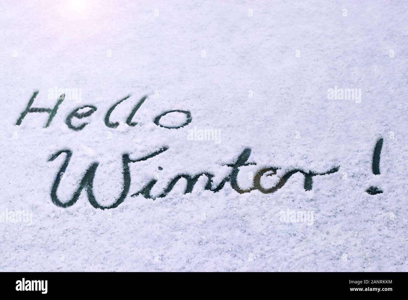 Hello winter hi-res stock photography and images - Alamy