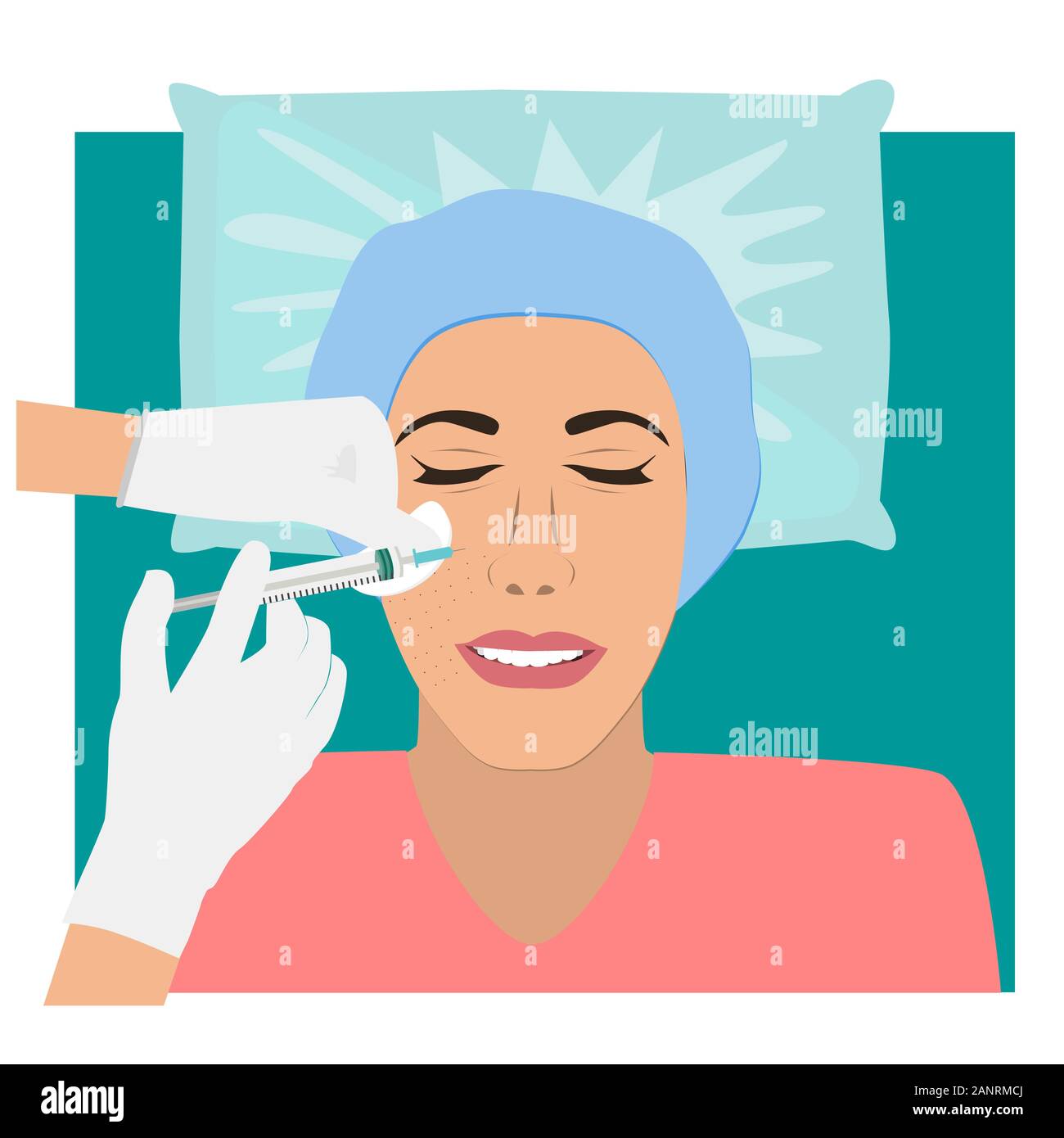 Woman injection face blood Cut Out Stock Images & Pictures - Alamy