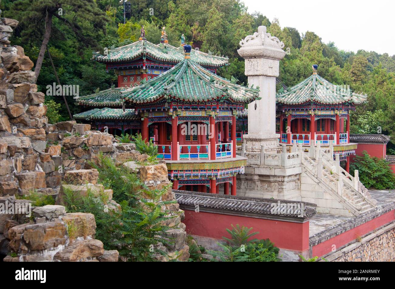 Beijing, China. traditional chinese architecture, roof detail Stock ...