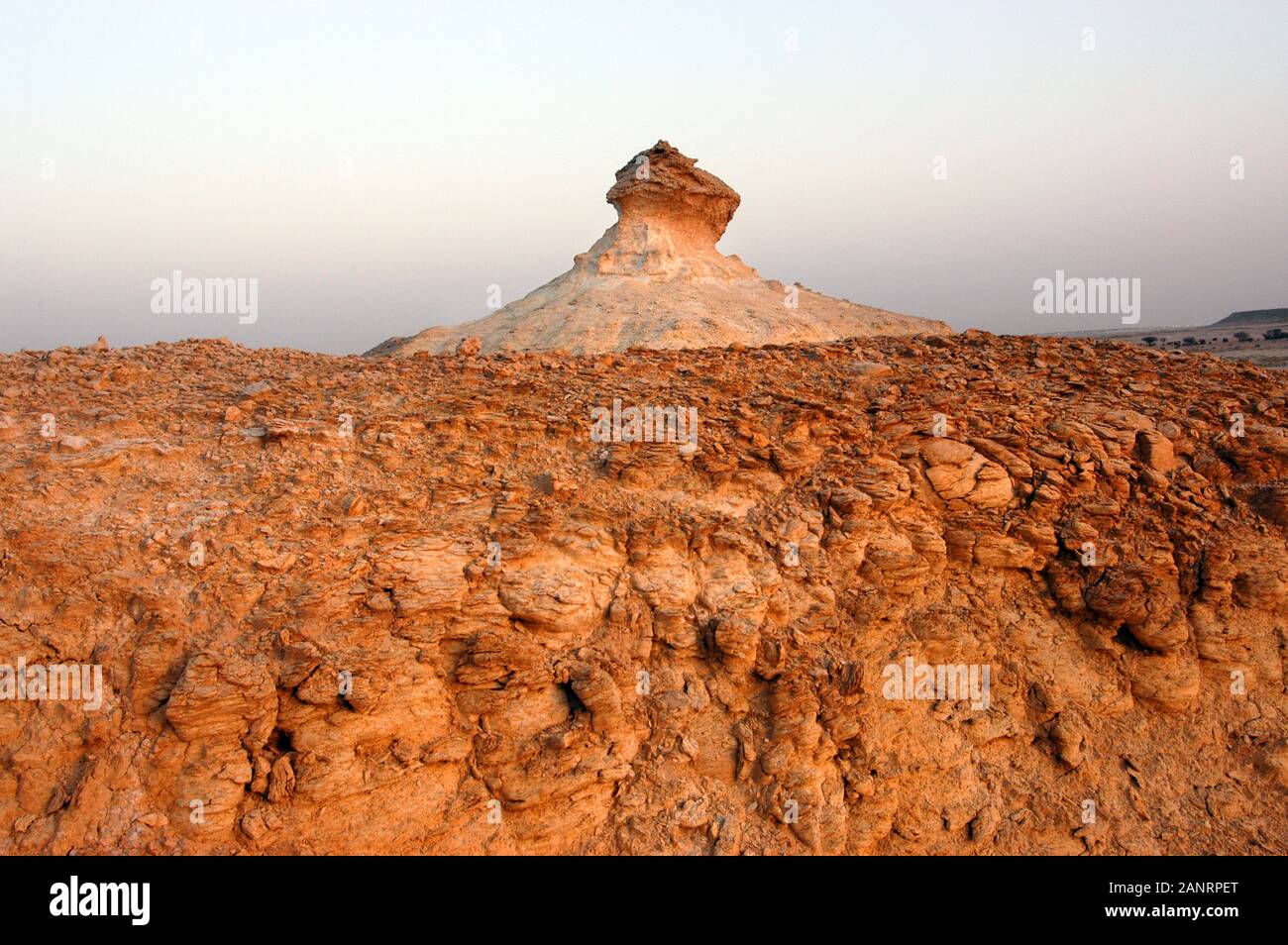 Bir Zekrit rocks naturally eroded, Qatar Stock Photo - Alamy