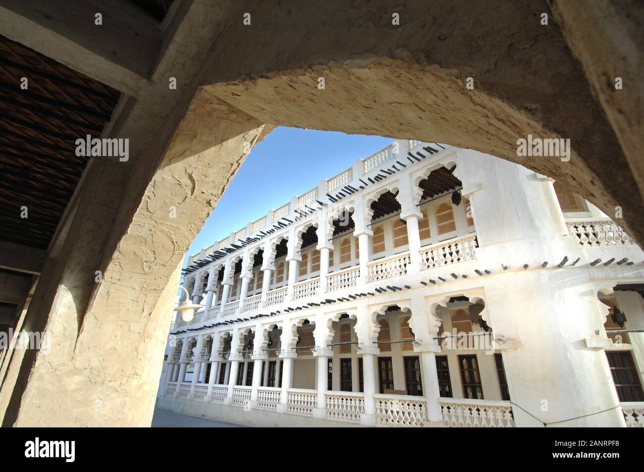 View on a typical building of Souq Waqif Doha, Qatar Stock Photo - Alamy