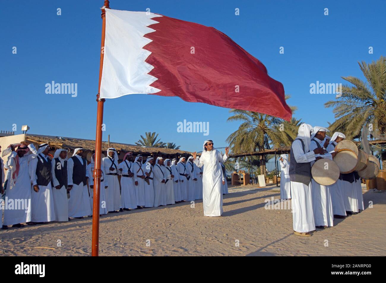 Qatari traditional dance, Doha, Qatar Stock Photo - Alamy