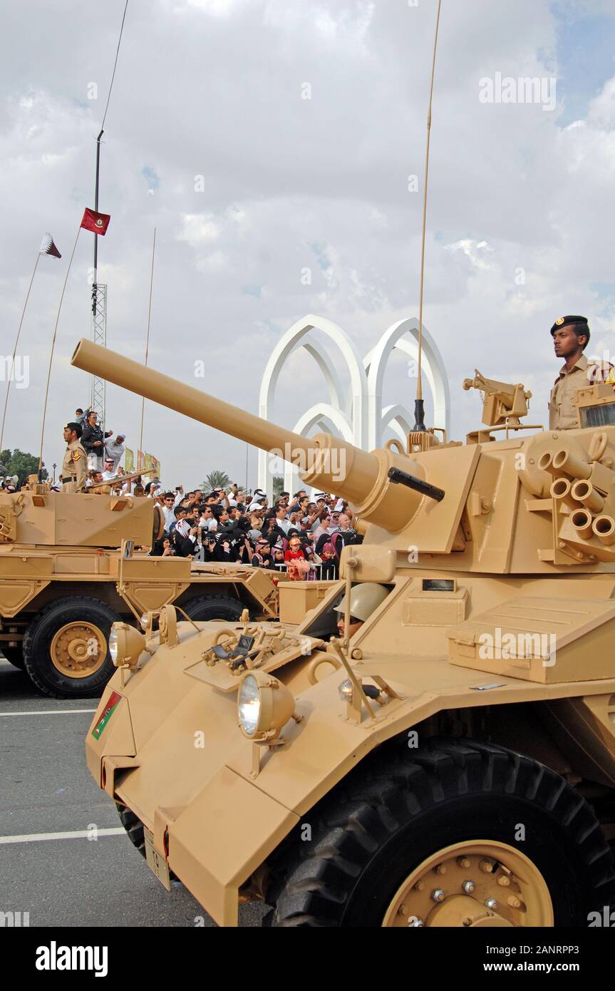 Doha, Qatar- National Day, Military parade on Corniche Stock Photo - Alamy