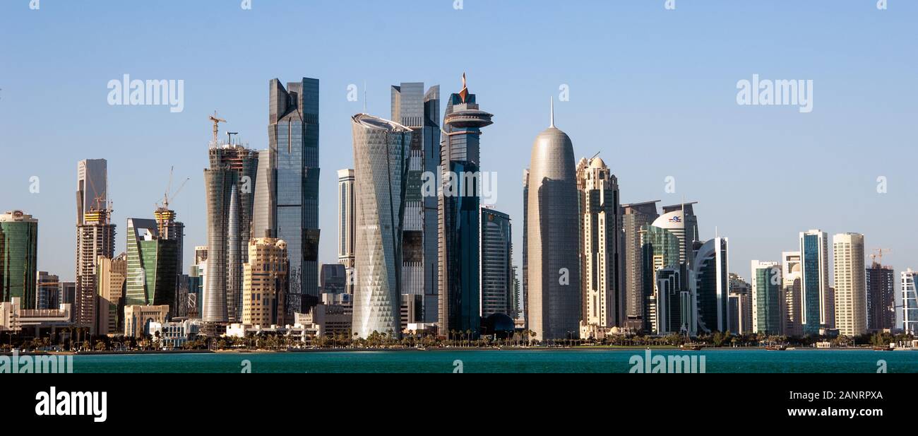 Modern high rise towers at Doha, Qatar Stock Photo - Alamy