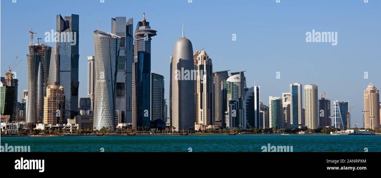 Modern high rise towers at Doha, Qatar Stock Photo - Alamy