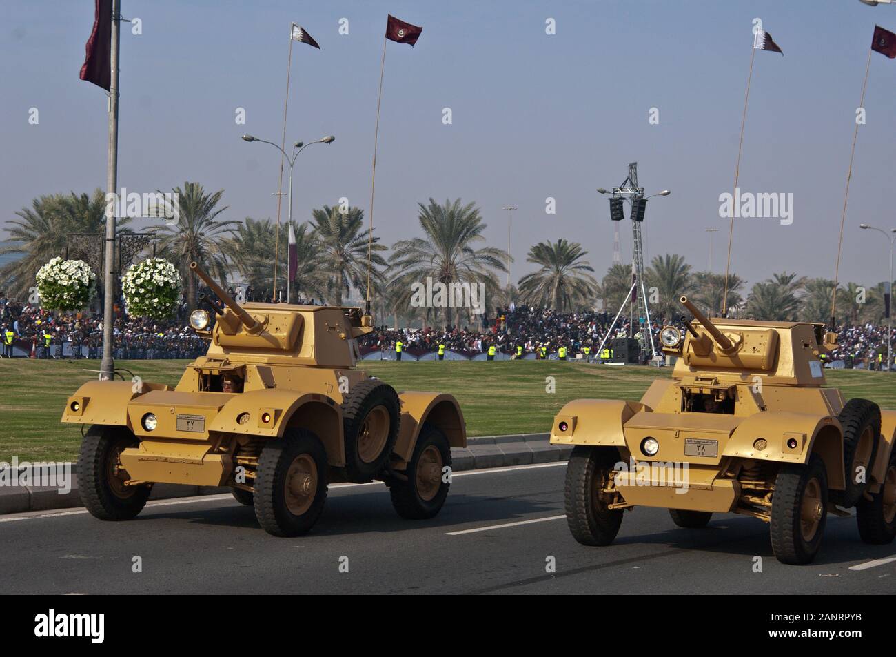 Doha, Qatar- National Day, Military parade on Corniche Stock Photo - Alamy