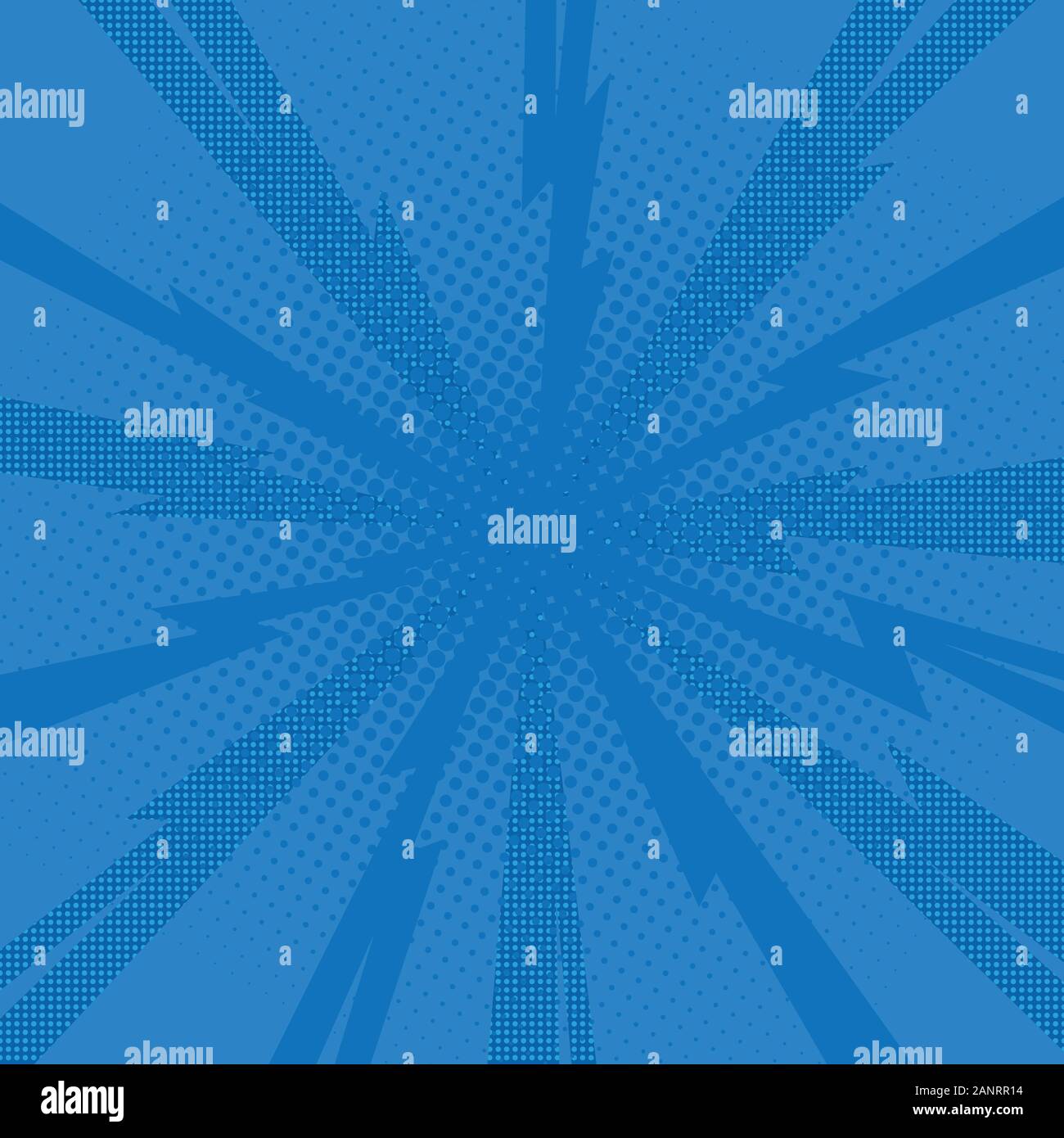 Comic pop art background lightning blast halftone dots. Cartoon Vector ...