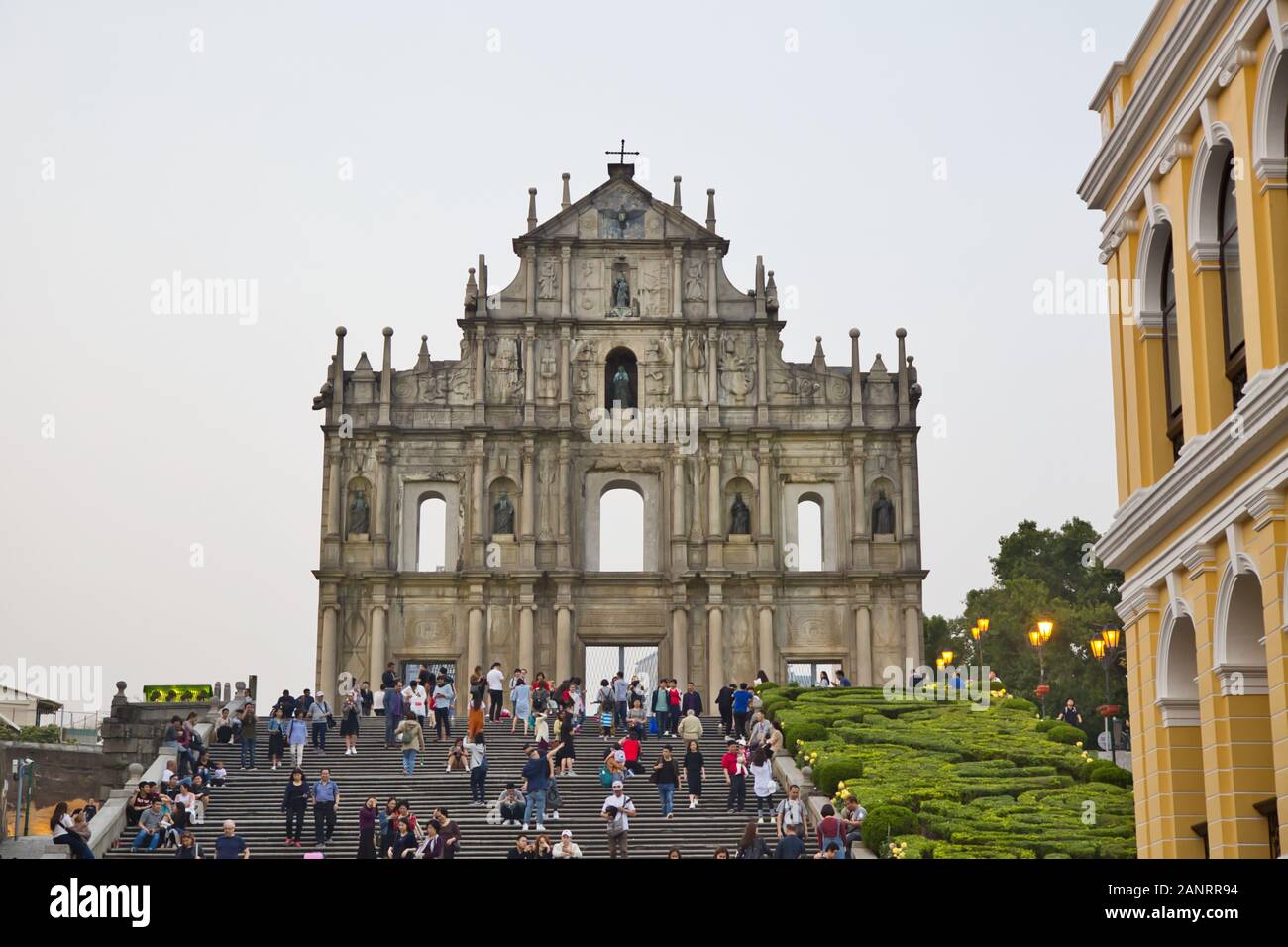 Ruins of St Pauls church, Macau Stock Photo - Alamy