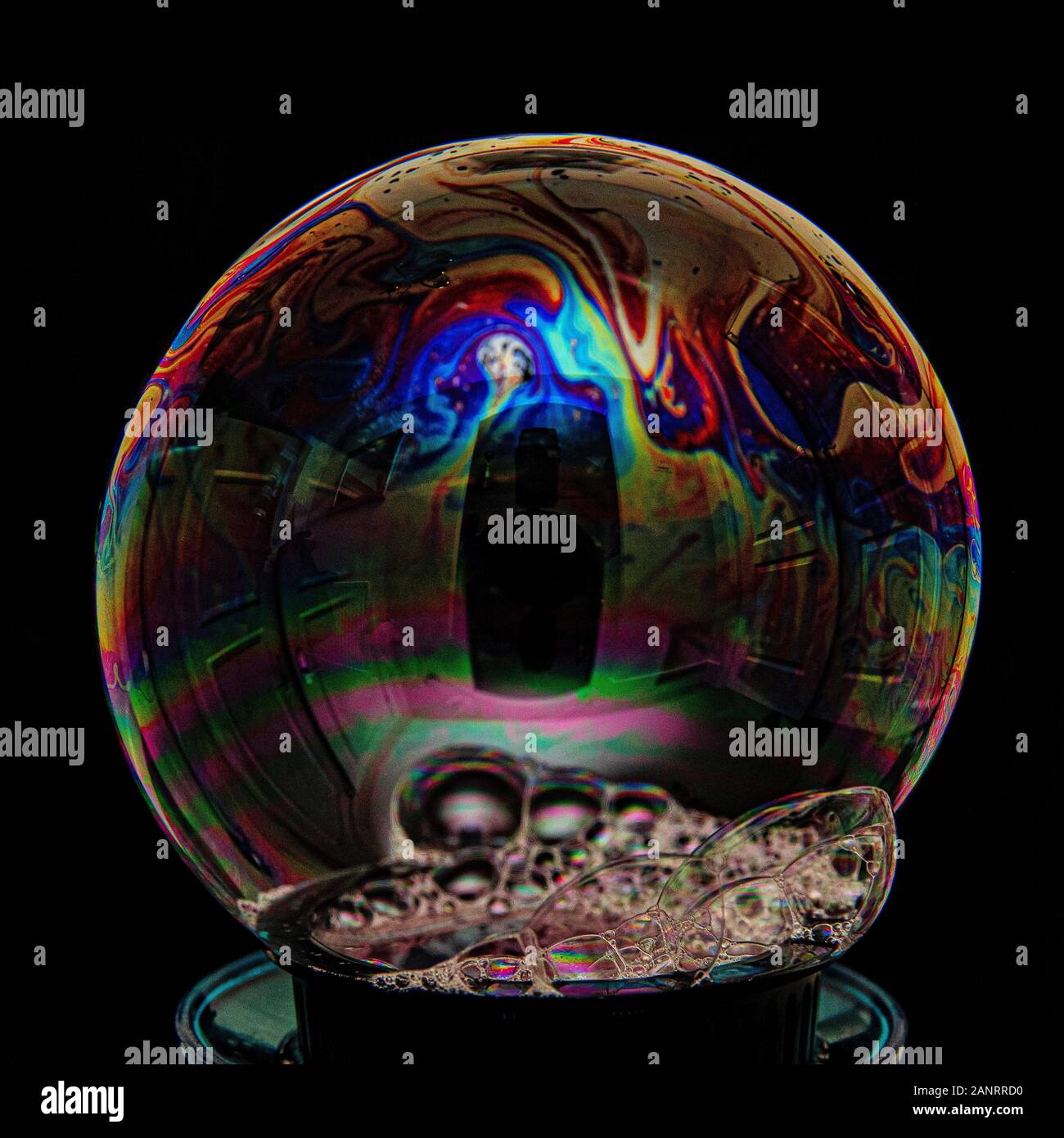 A bubble made from water and washing up liquid hi-res stock photography ...