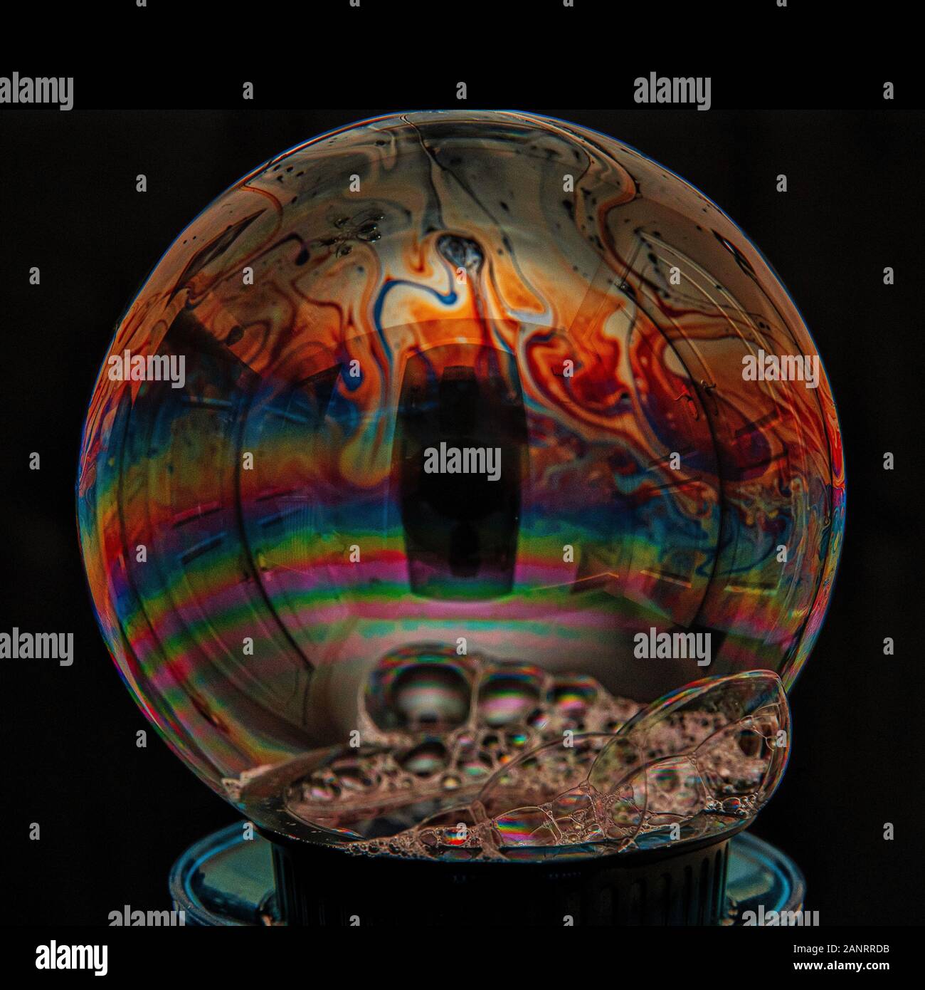 A bubble made from water and washing up liquid Stock Photo - Alamy