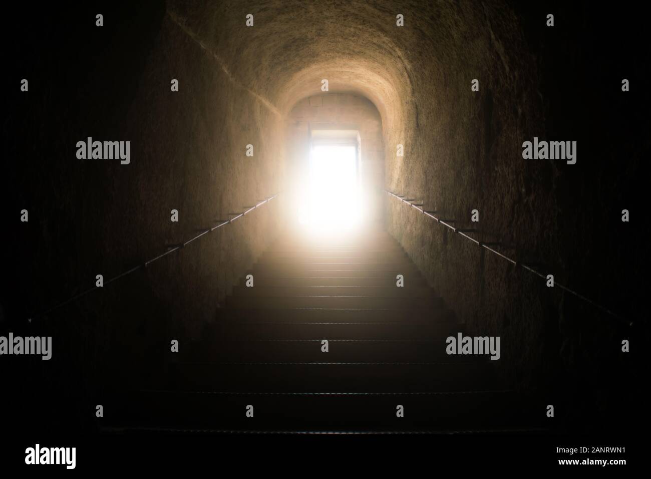 Stairs up to open door hi-res stock photography and images - Alamy