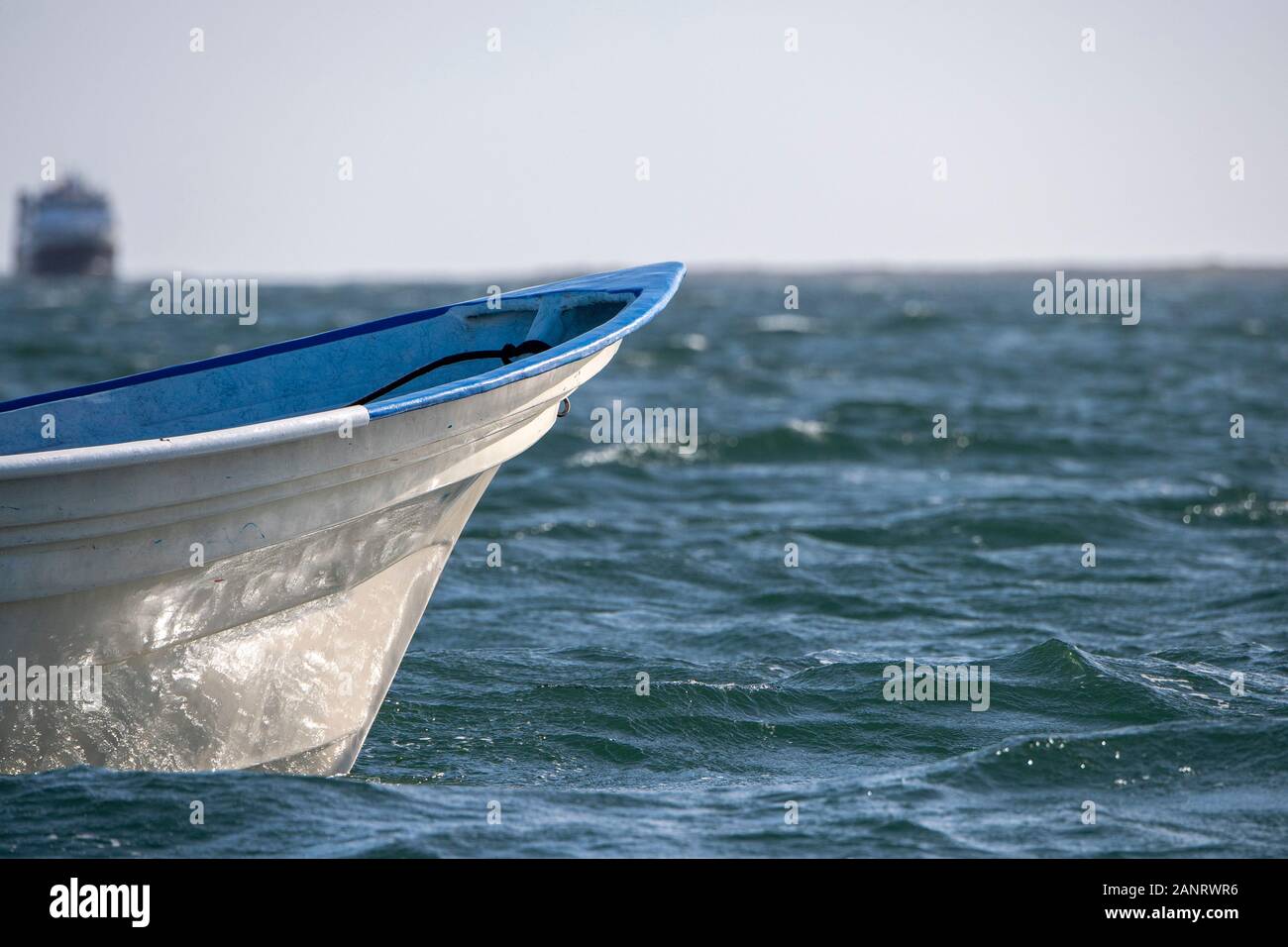 Magdalena Bay Adolfo Lopez Mateos fisherman boat Baja California Sur ...