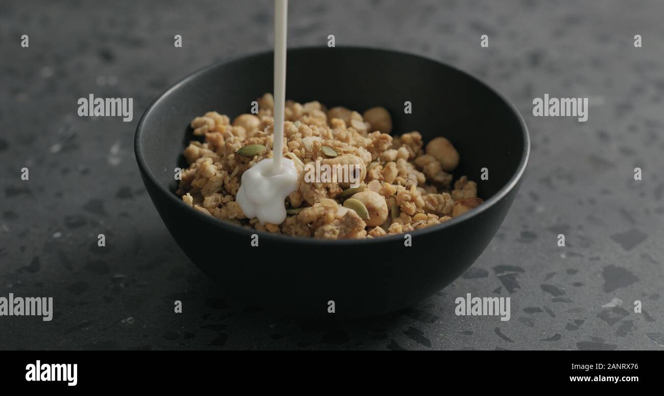 Slow motion pour organic yogurt hi-res stock photography and images - Alamy