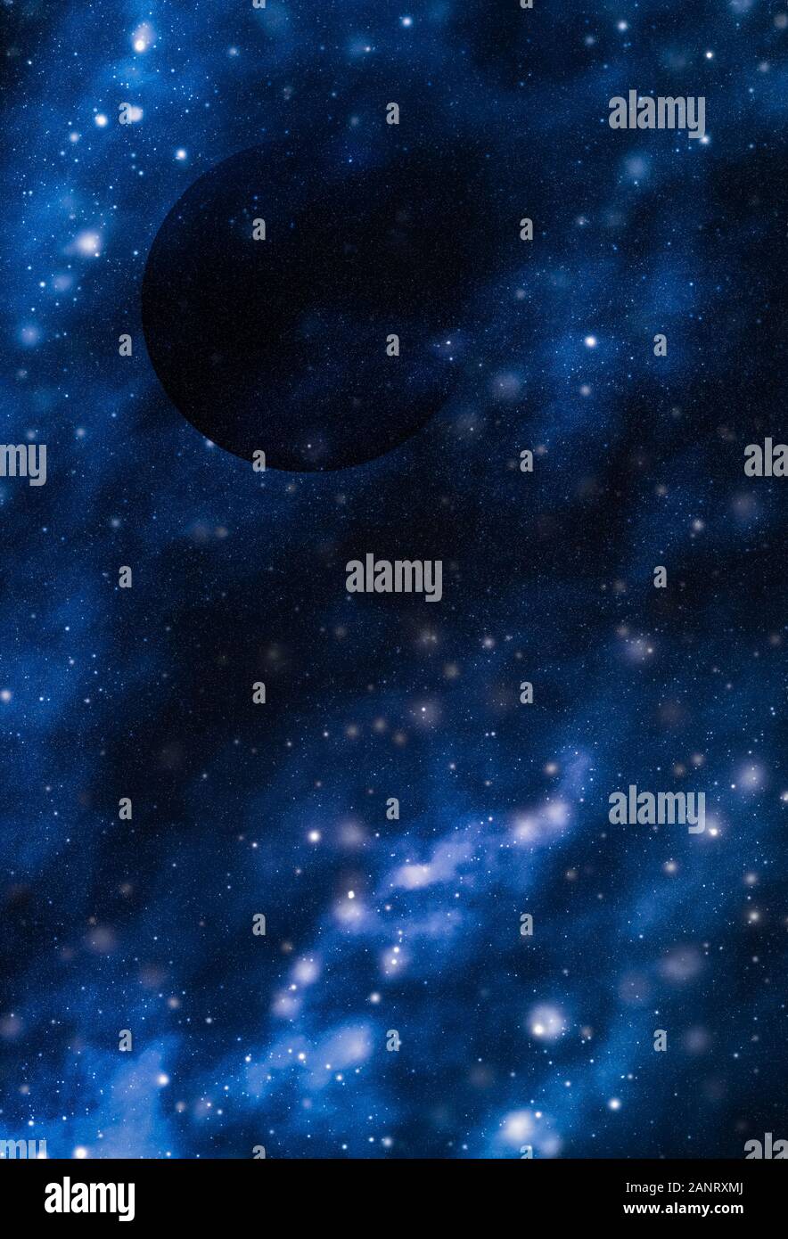 Discovery in astronomy, cosmic abstract and future technology concept ...