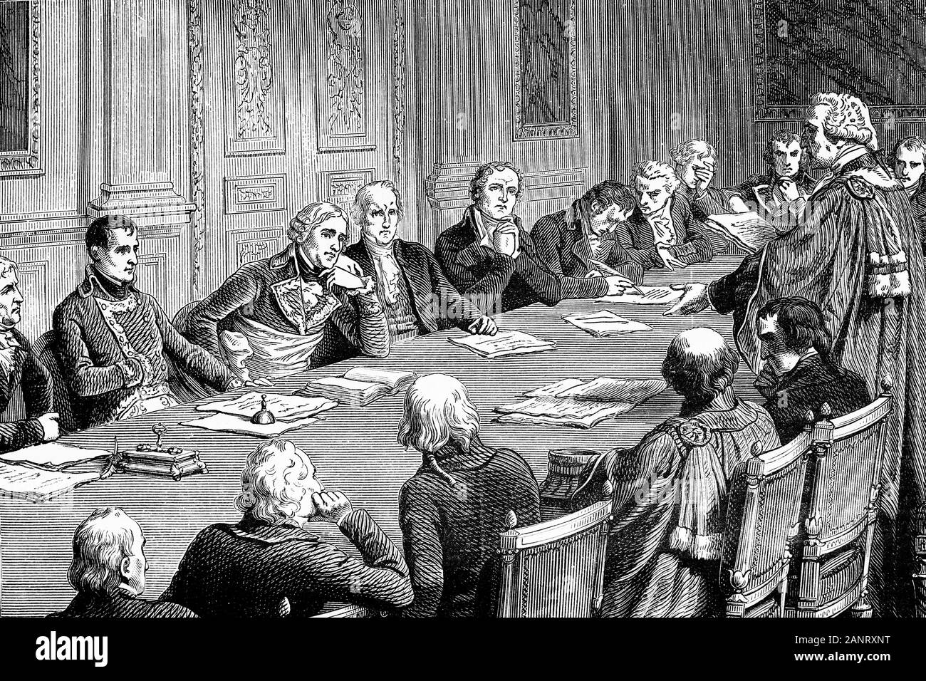 Civil code discussion in the state council. 1804. Napoleonic code ...