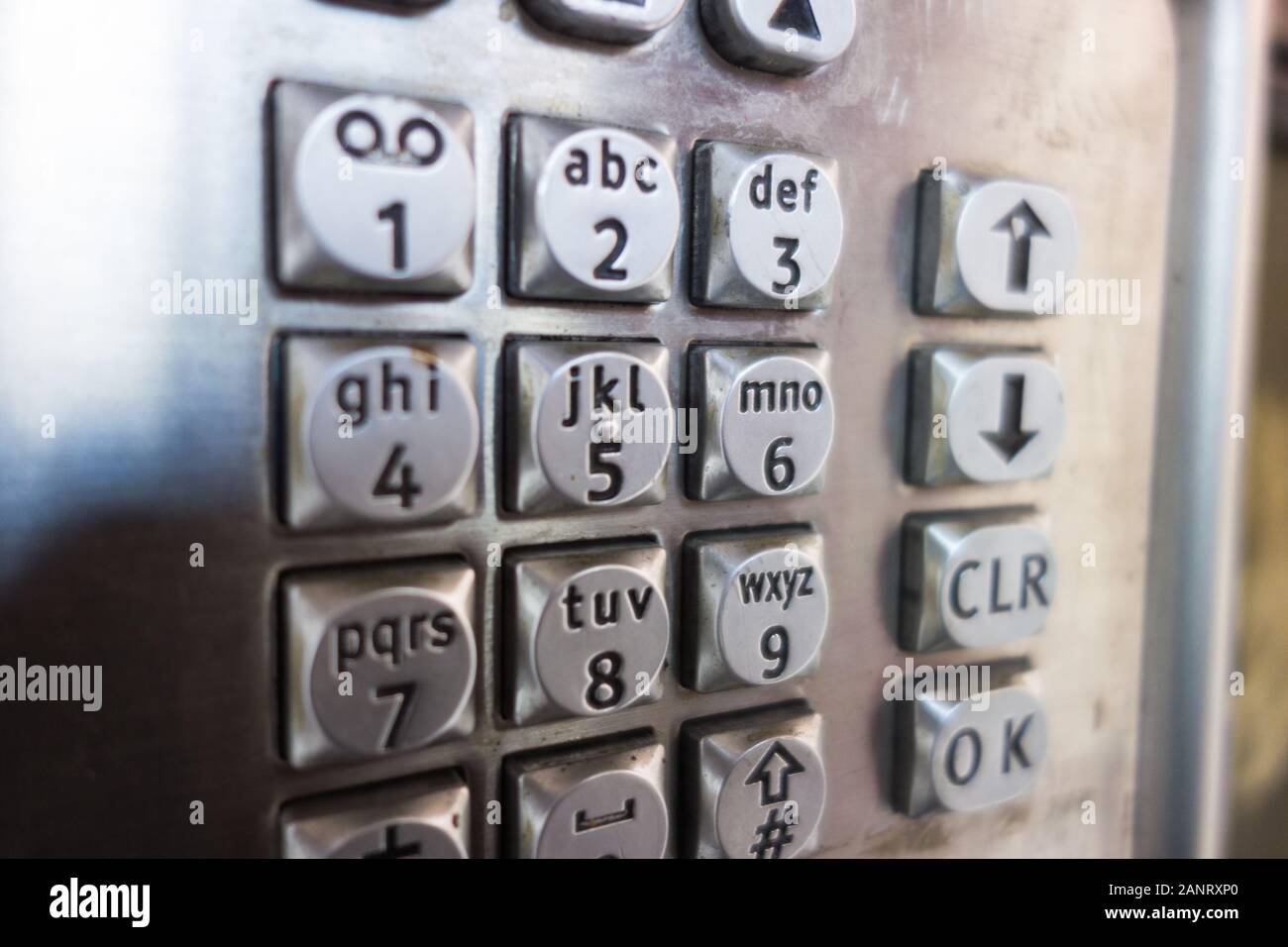 Close-up of the interior of a BT phone box in London, UK Stock Photo ...