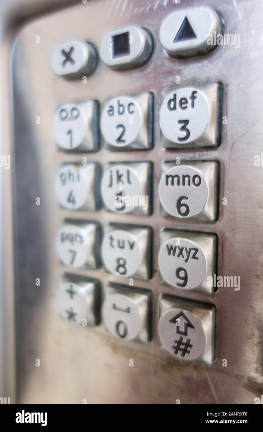 Close-up of the interior of a BT phone box in London, UK Stock Photo ...