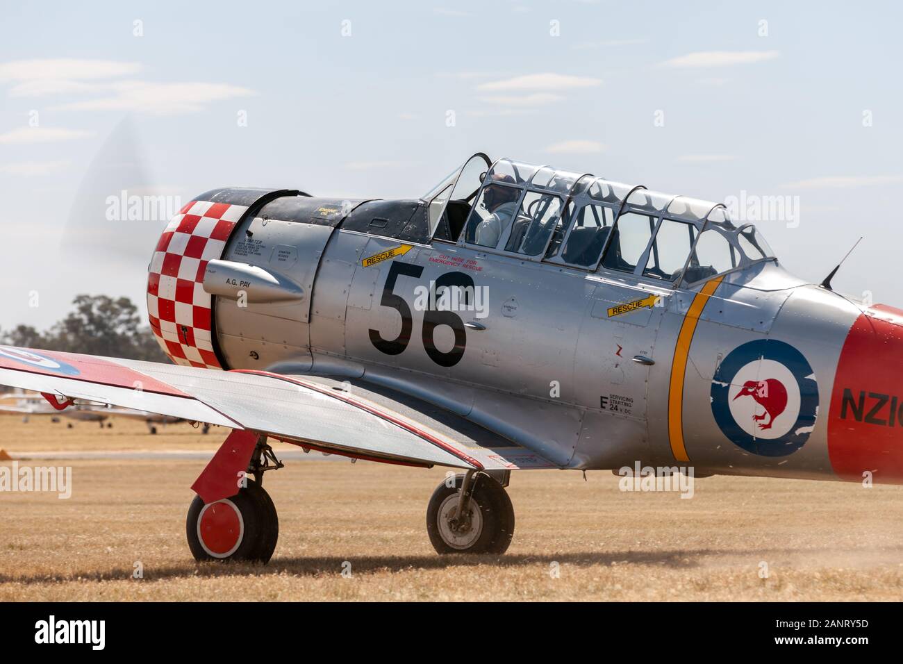 Former Royal New Zealand Air Force (RNZAF) North American AT-6C Harvard ...