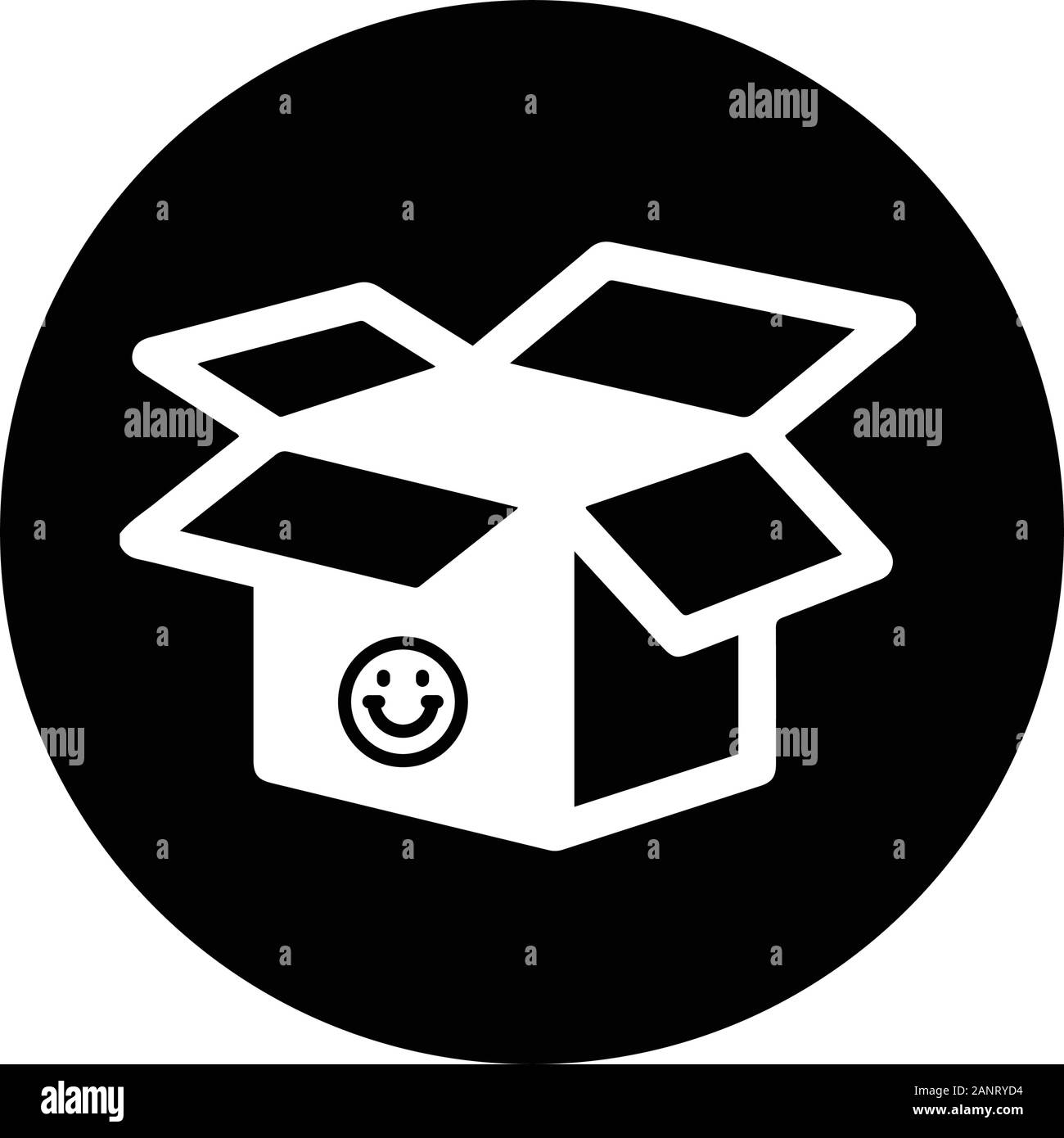 Open box icon Black and White Stock Photos & Images - Alamy