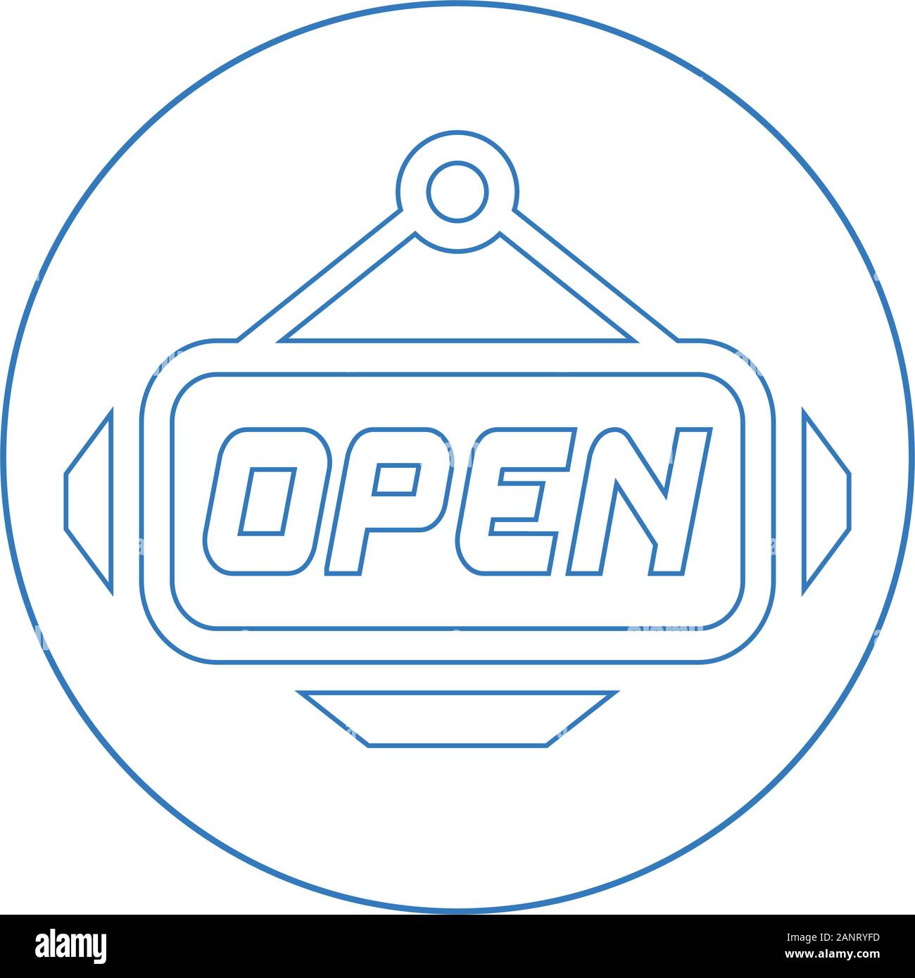 Well organized and fully editable Open sign, shop, store opened icon ...