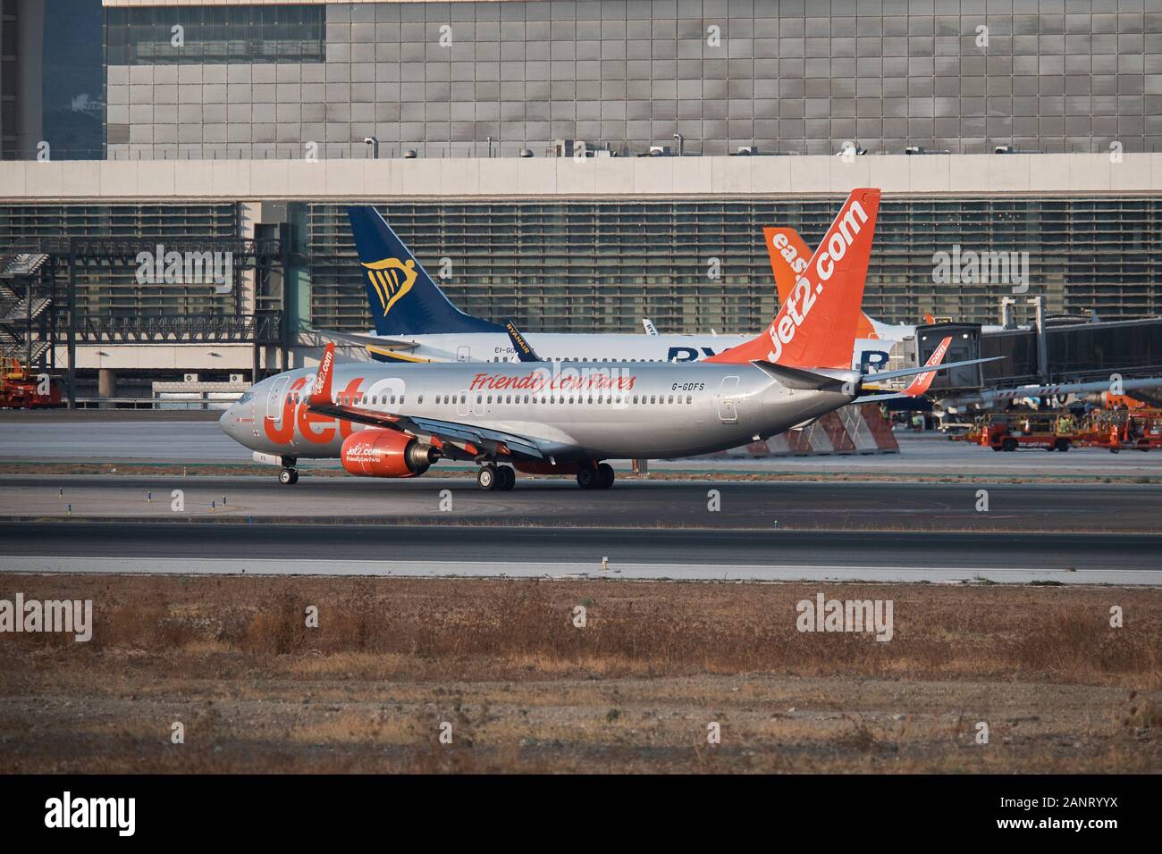Jet2 - Jet2Lanzarote Boeing 737-800 (G-GDFS). Málaga airport, Andalusia ...