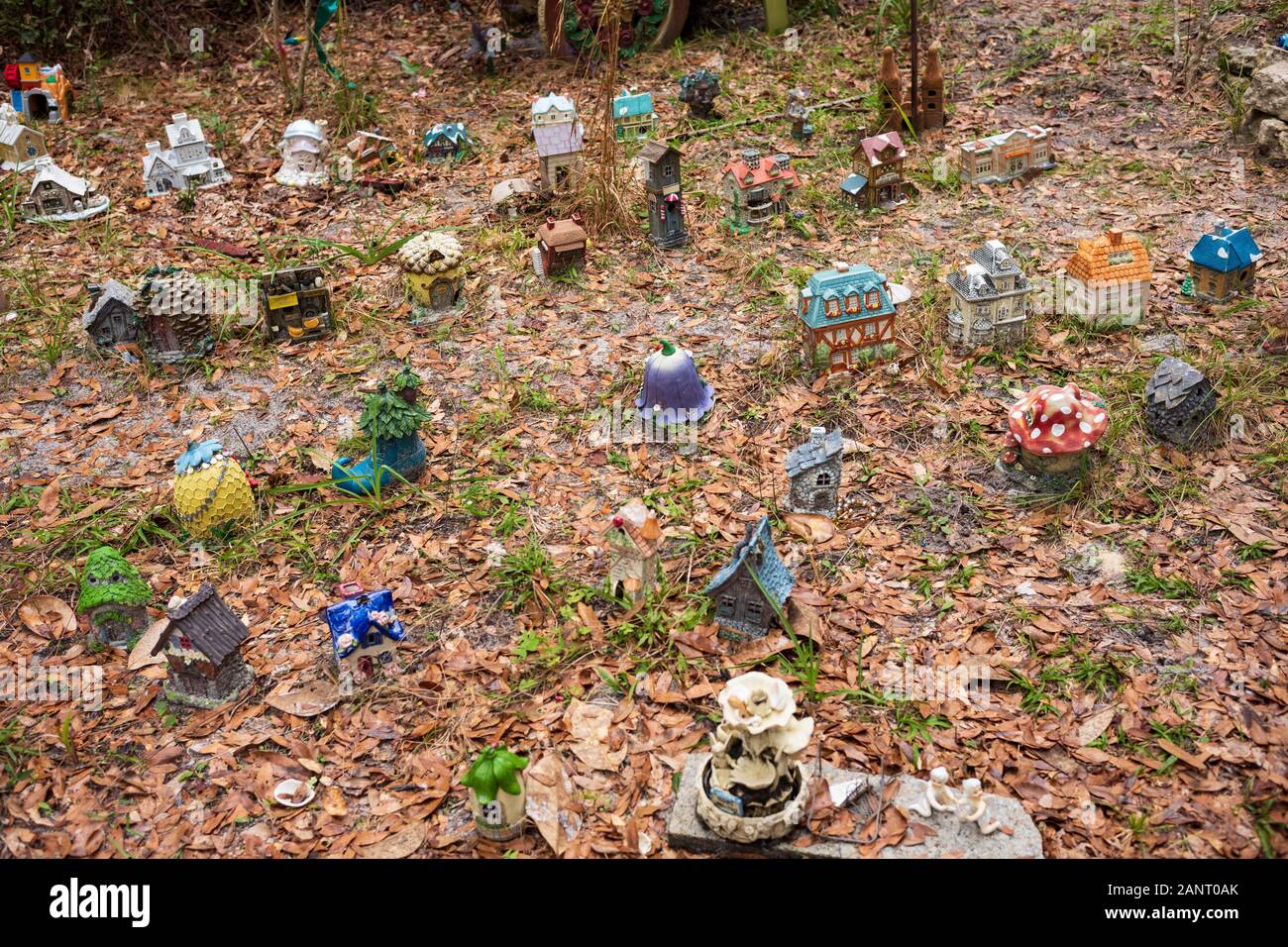 Cassadaga, Fla/USA - Dec 30, 2019: Brimming with colorful fairy wings ...
